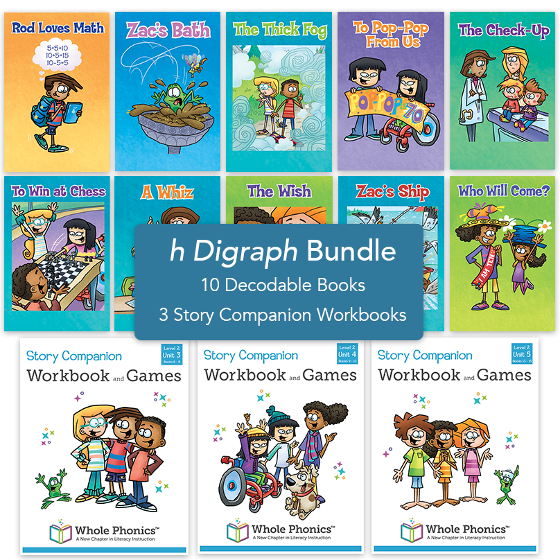 H-digraph Bundle (th, ch, sh, wh) – 10 Decodable Books and 3 Workbooks ...