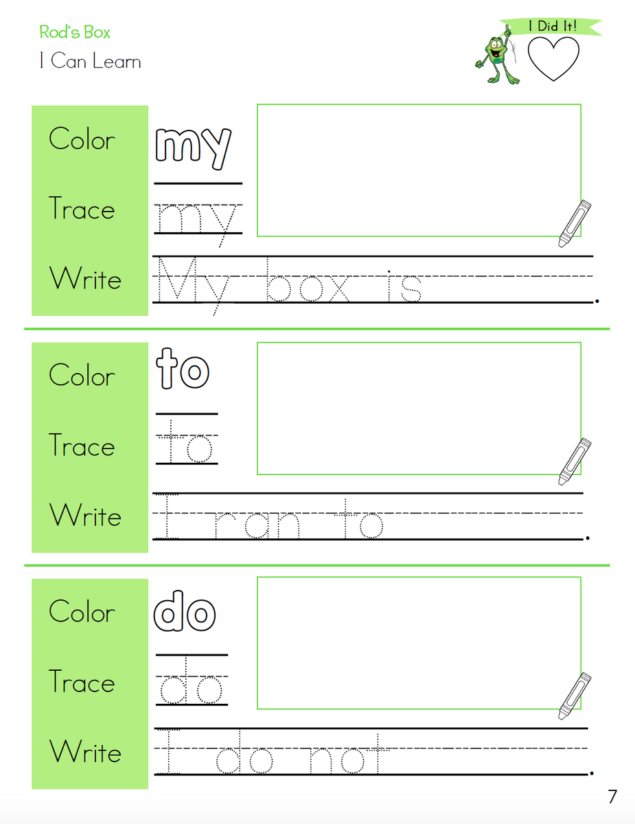 Short o Workbook (Level 1, Unit 3) – Whole Phonics™