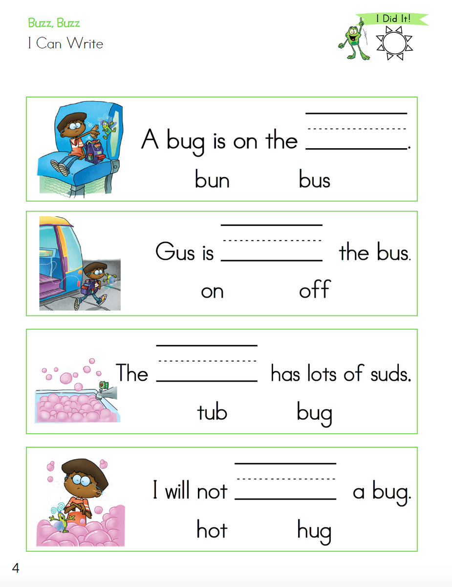 Short u Workbook (Level 1, Unit 4) – Whole Phonics™